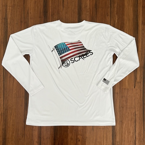 Scales | Shirts | Mens Scales Performance American Flag Upf Fishing ...
